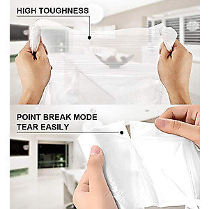 Small Clear Trash Bags – FORID 2.6 Gallon Garbage Bags Wastebasket Bin Liners 220 Count Plastic Trash Bags for Bathroom Bedroom Office Garbage Can (220 count)