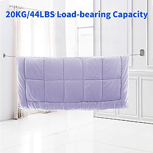 Retractable Clothesline, Indoor Outdoor Clothes Line, Heavy Duty Clothes Drying Laundry Line with 13.8 Ft Steel Wire, Retractable Indoor Clothes Lines for Drying, Hanging for Bathroom, Balcony, Hotel