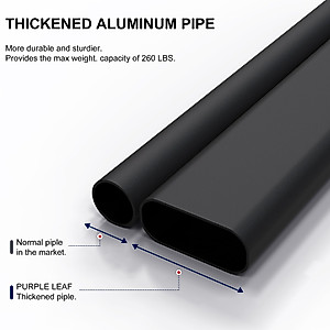 PURPLE LEAF 9 Pieces Outdoor Patio Dining Set with 8 Folding Portable Chairs and 1 Rectangle Aluminum Table, Foldable Adjustable High Back Reclining Chairs with Soft Cotton-Padded Seat, Grey