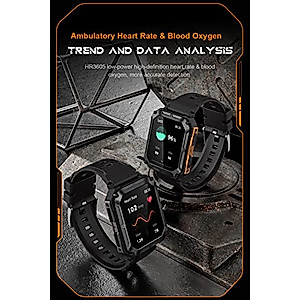 Loluka Military Smart Watch for Men Answer/Make Calls Heart Rate Sleep Tracker 1.83" Touch Screen Mens Smartwatch for Android iOS Phones Tactical Pedometer Fitness Watch