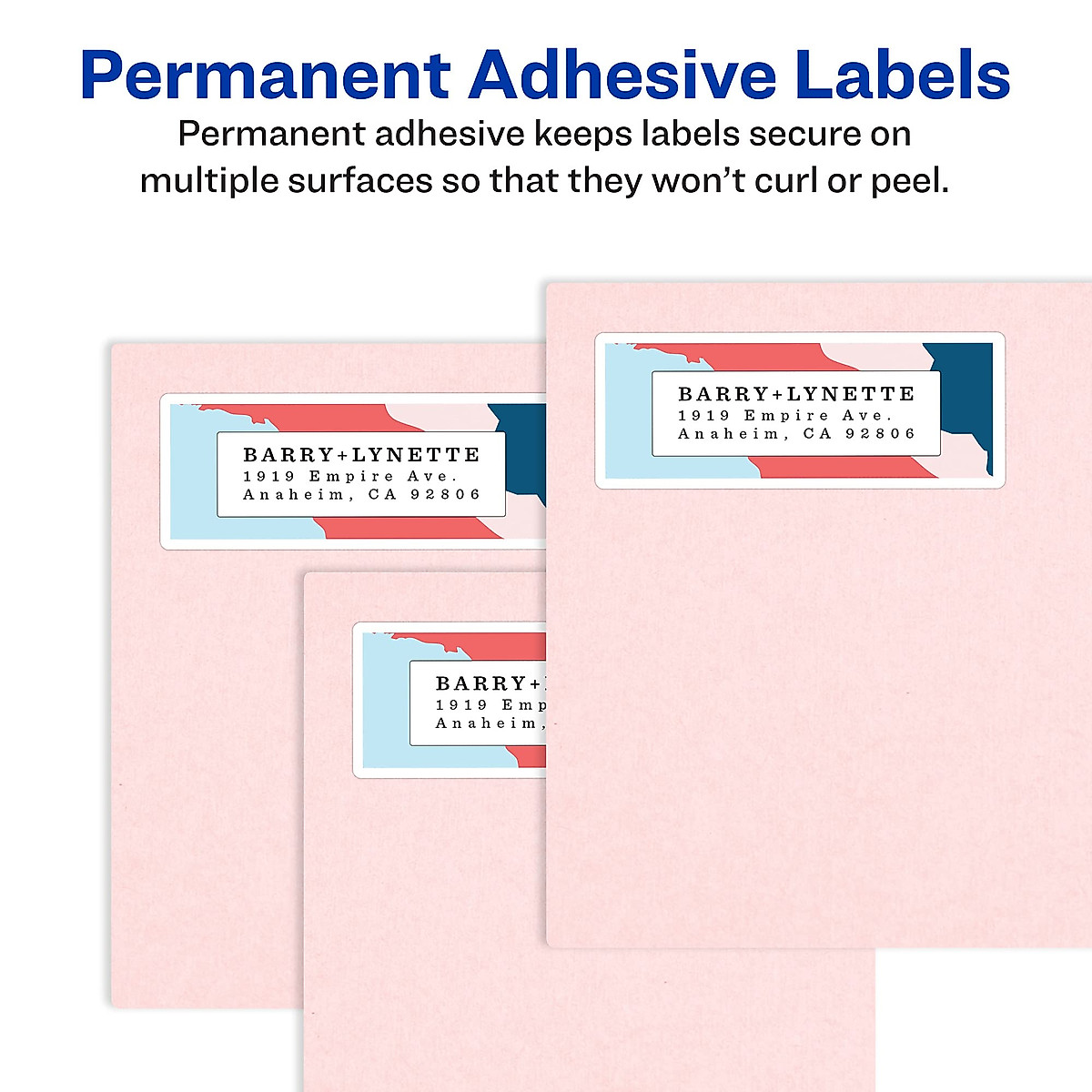 Avery Easy Peel Printable Address Labels with Sure Feed, 1-1/3" x 4", White, 1,400 Blank Mailing Labels (08462)