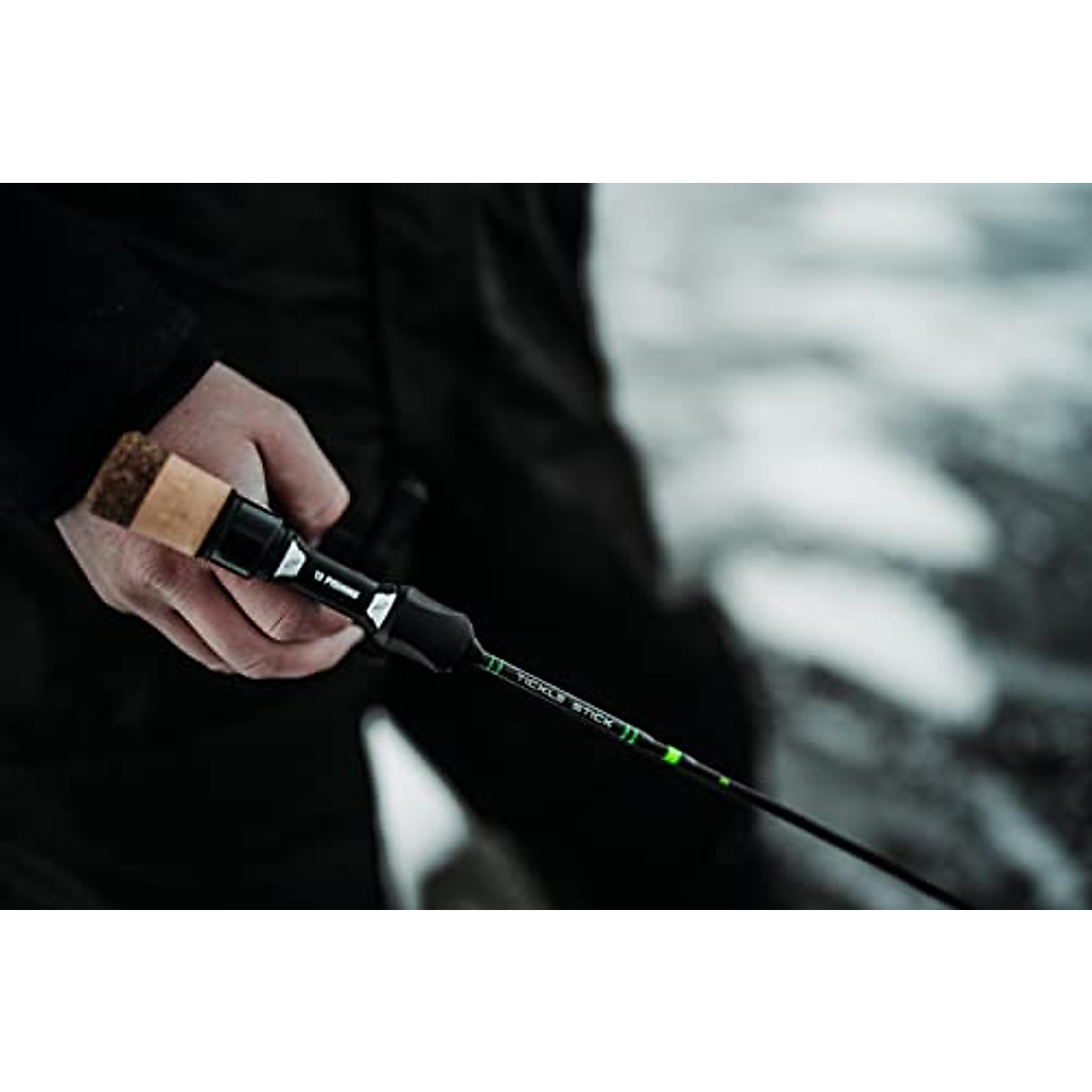 13 FISHING - Tickle Stick - Ice Fishing Rod - Gen 3 - 27" L (Light) - 1/16-1/8oz - PC2 Flat-Tip Blank - TS3-27L, Black