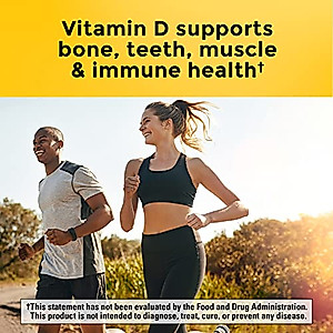 Nature Made Vitamin D3 K2 Gummies, Vitamin D3 5000 IU per serving, Bone, Teeth, Muscle, Immune Health Support, 50 Vitamin D + K2 Gummy Vitamins, 25 Day Supply