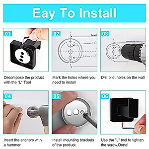 4-PCS Bathroom Hardware Set, Matte Black Bathroom Hardware Set, 16IN Towel Bar Set 304 Stainless Steel, Towel Rack Set Wall Mounted, Hand Towel Bars, Toilet Paper Holder, Towel Ring, Robe Towel Hook