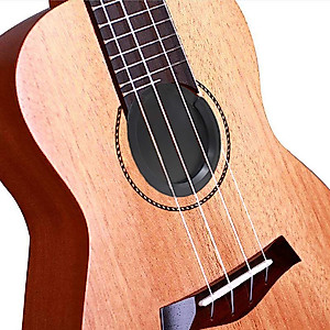 3.26 Inch Guitar Soundhole Cover Soft Rubber Feedback Buster for Acoustic Guitar,Black
