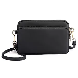 LassZone Women Cross Body Bag Small Shoulder Bag Phone Wallet Zipper Handbag Purse Adjustable Strap for Ladies
