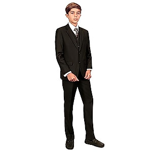 Gioberti Boy's Formal 7 Piece Suit Set, Black, Size 7