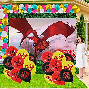 Dungeon of Dragon Party Supplies Decorations Cake Topper Birthday Backdrop Background Decor