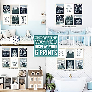 6 Reversible 8x10 Adventure Awaits Wall Decor Prints, Adventure Awaits Sign, Mountain Nursery Decor, Adventure Baby Shower Decorations, Adventure Awaits Baby Shower, Mountain Baby Shower Decorations