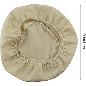 Htppzjr 9 Inch Breathable Proofing Bread Basket Cloth, White, Wooden