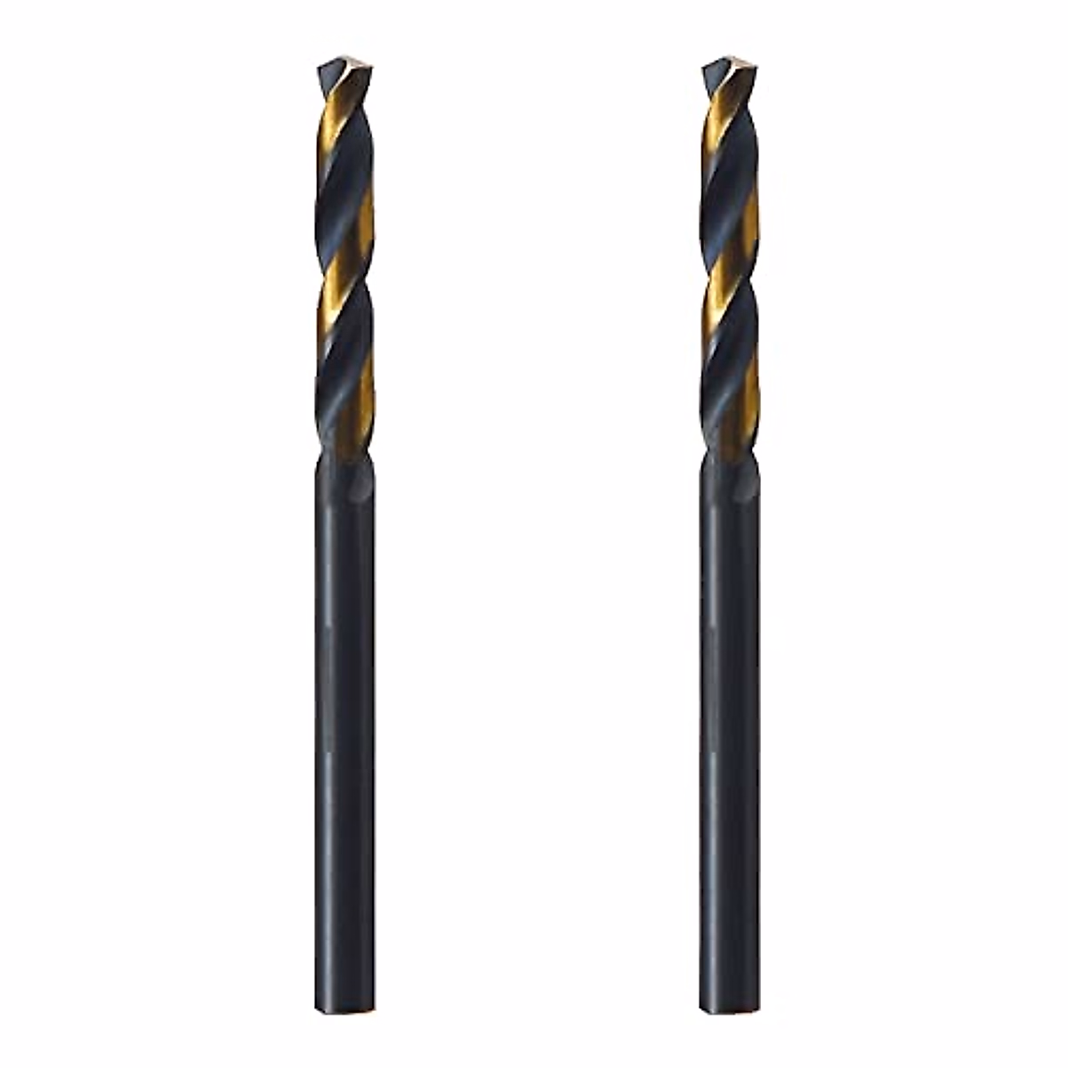 MAXTOOL 13/64" 2pcs Identical Screw Machine Drills HSS M2 Twist Stub Drill Bits Black & Bronze Fully Ground Straight Shank Short Drills; SMF02H10R13P2
