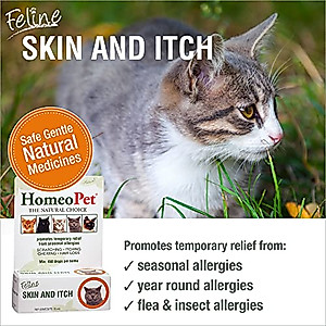 HomeoPet Feline Skin and Itch, Coat and Skin Support for Cats, 15 Milliliters