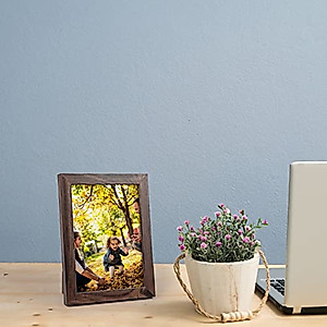 Giftgarden 5x7 Picture Frame Brown Set of 7 Rustic Walnut-Color Photo Frames 5 by 7 for Wall or Tabletop