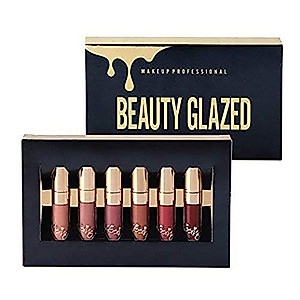 Beauty Sexy 6PCS/ Matte Lip Gloss Sexy Liquid Lipstick Waterproof Long Lasting Moisturizer Professional Lips Balm Makeup