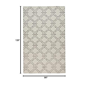 Feizy Rugs - Rhett Ornamental Trellis Print Rug, Warm Gray/Ivory, 8ft x 10ft Area Rug