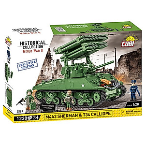 BRICKCOMPLETE COBI Set of 2: 2569 M4A3 Sherman & T34 Calliope - Executive Editon & 2562 Panzer III AUSF.J