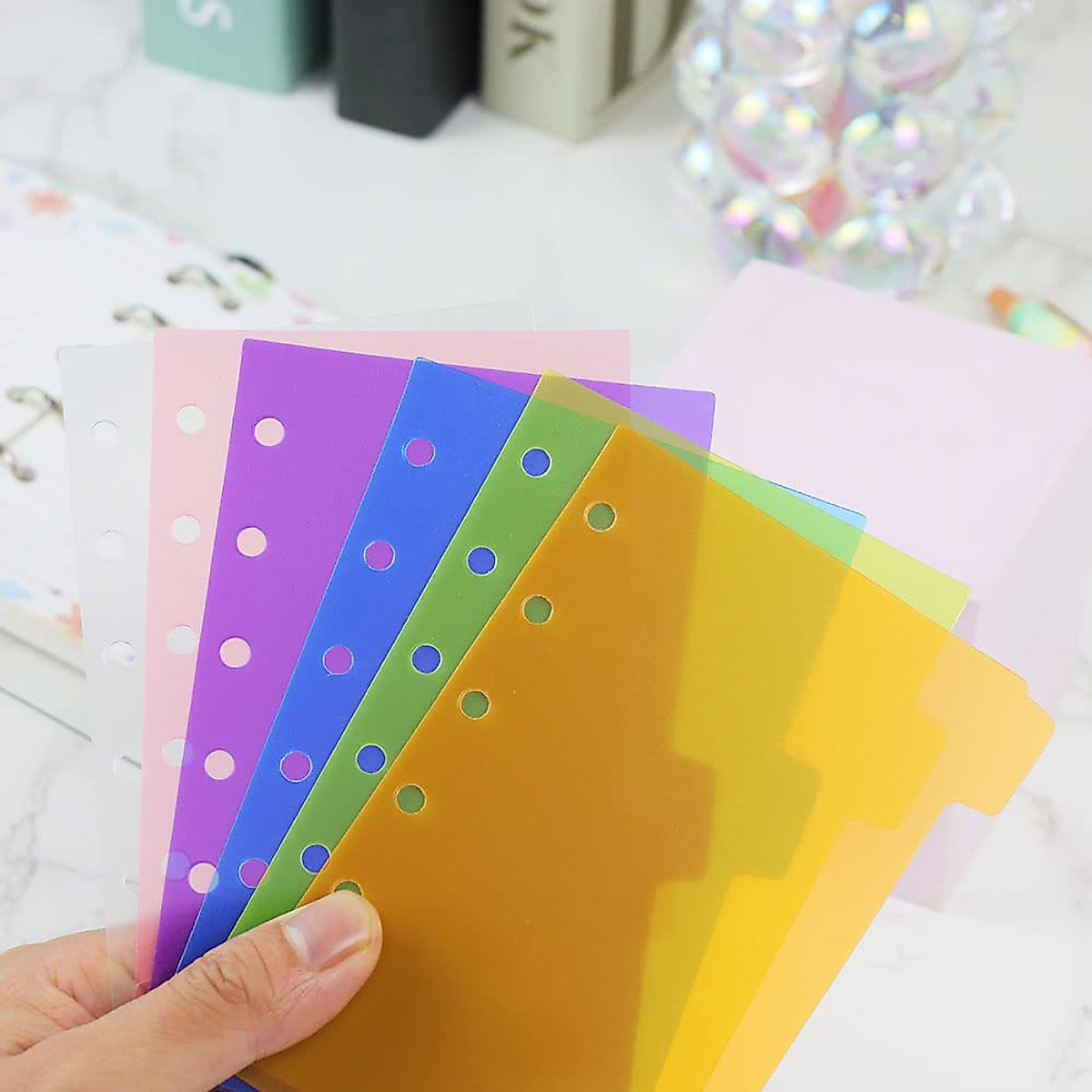 A7 Planner Binder, Rose Red PU Leather Binders with 6pcs Binder Dividers and 12pcs Zipper Binder Pouch Set, 6 Rings Snap Button Closure Loose Leaf Budget, Envelopes System, File Folders (Rose Red)