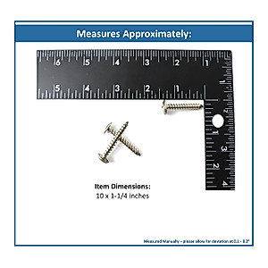10 x1-1/4" SS Phillips Truss Head Screw Set 80 Piece Dock Bumper Edging Piling Cone Fastener