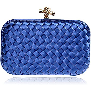 ZHANGWJ Women Evening Clutch Bag Womens Evening Clutch Bag Designer Evening Handbag Hand Bag, Lady Party Wedding Clutch Purse (Color : Dark Blue)