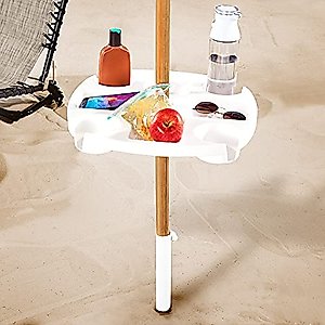 Beach Umbrella Slide-On Pole Table Tray - Drink Holder Caddy