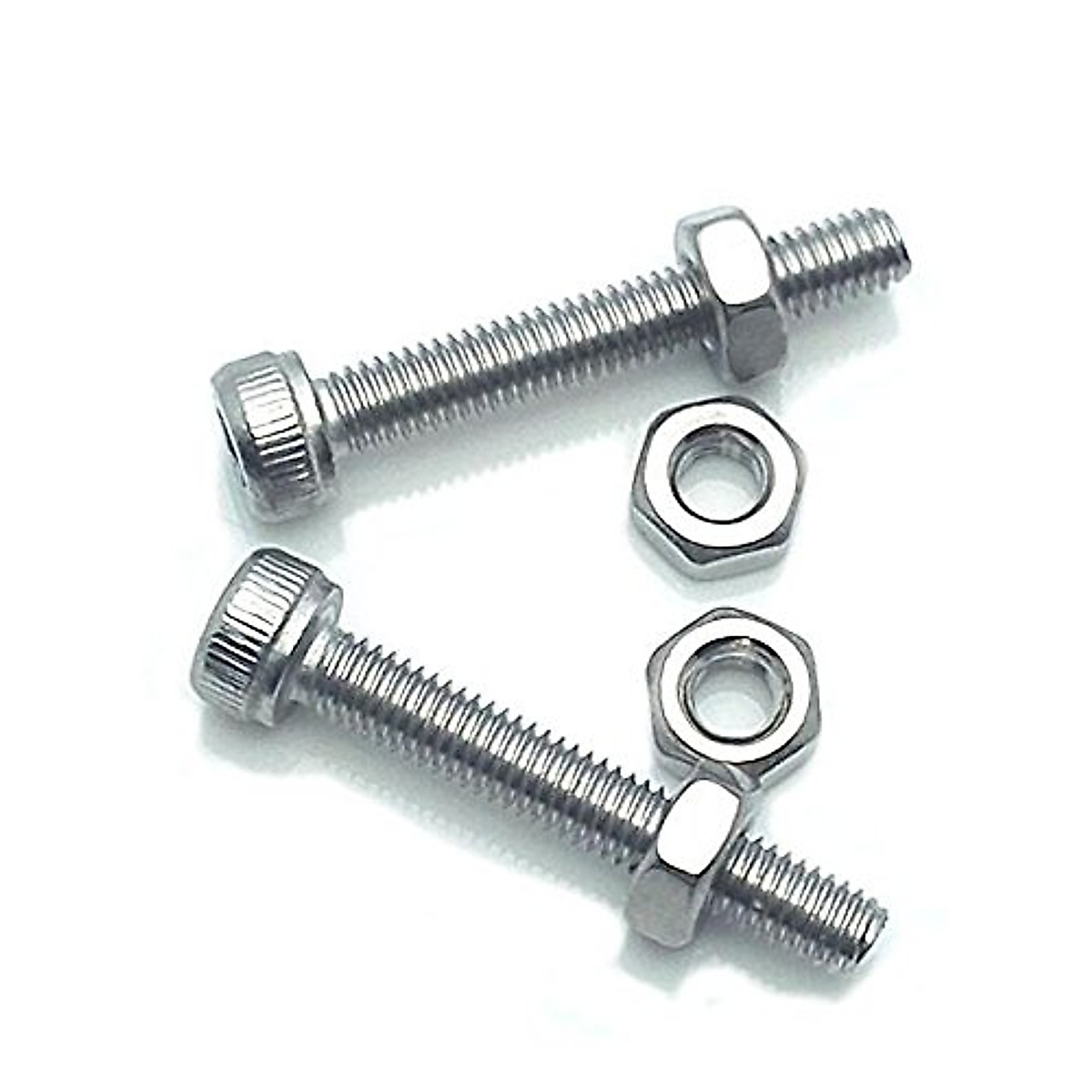 50pcs M3 x 20mm Hex Socket Screw Bolt Knurling DIN912 Stainless Steel Nut