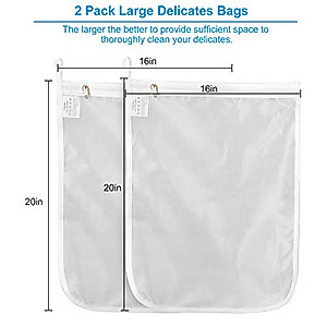 GOGOODA Delicates Laundry Bags, Fine Mesh Wash Bag for Lingerie, Underwear, Bra, Silk, Socks with Hanging Loop