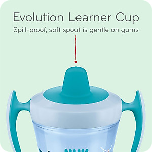 NUK Evolution Straw Cup, 8 oz,2 Count (Pack of 1), Colors may vary