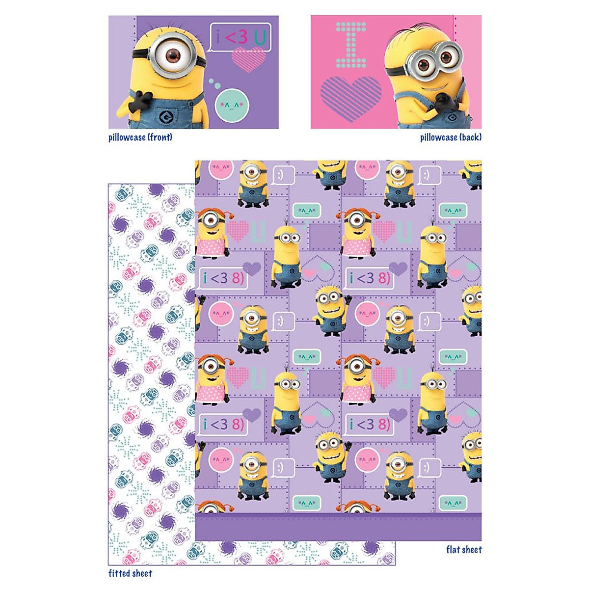 Universal's Minion Girls Way 2 Cute Microfiber Twin Sheet Set