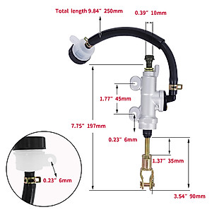 Rear Brake Master Cylinder For Yerf Dog 3206 4206 3209 Spiderbox Gx150 150cc ATC-250R Chinese 70cc 90cc 110cc 125cc Dirt Bike Go Kart