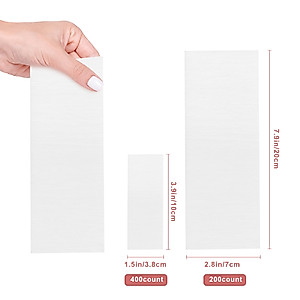 600-Count Non Woven Wax Strips, 2 Size Body and Facial Epilating Wax Strips Paper for Hair Removal, Beauty Waxing Strips for Leg Face Chest Back and Bikini