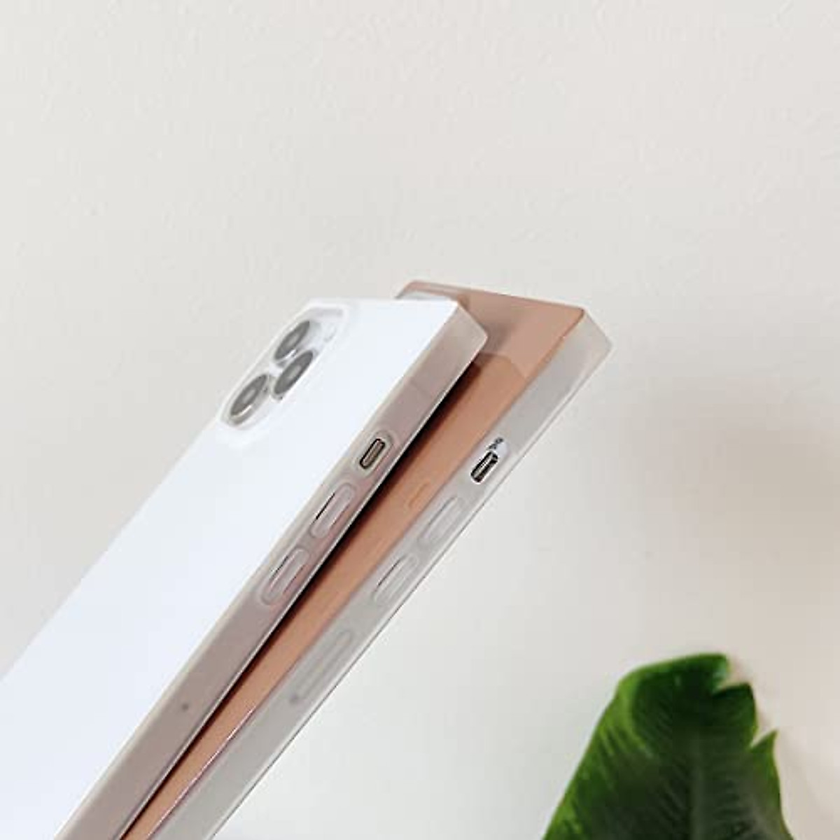 COCOMII Square Case Compatible with iPhone 12 Pro Max - Slim, Glossy, Solid Color, Timeless Neutrals, Easy to Hold, Anti-Scratch, Shockproof (Caramel)