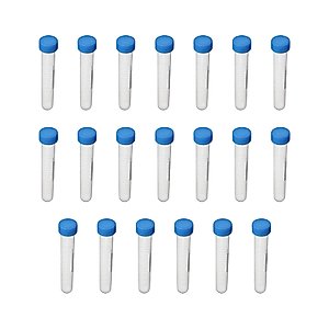 Auniwaig 100Pcs 10ml Plastic Centrifuge Tubes Test Tube Round Bottom with Screw-on Cap for Yeast Specimen Sample Lab