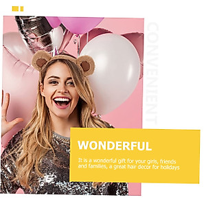 Abaodam 6 Pcs Bear Ear Headband Faux Animal Headband Animal Ear Headband Hair Bandanas Reusable Headband Makeup Headband Lovely Hair Band Hair Bands Dorable Headband Panda Fabric Cosplay