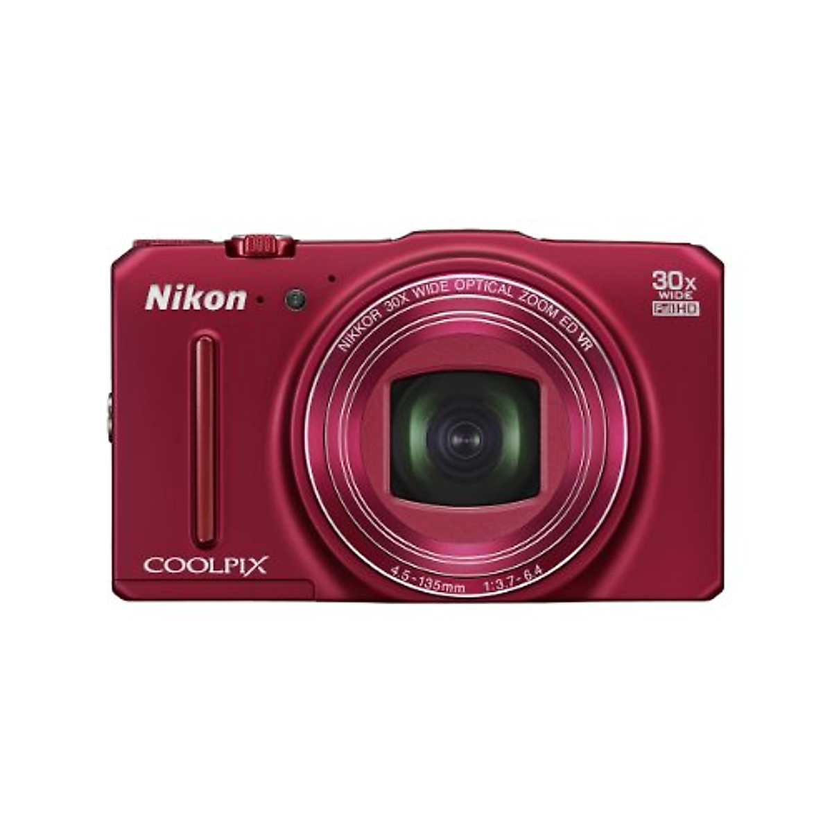 Nikon COOLPIX S9700 16.0 MP Wi-Fi Digital Camera with 30x Zoom NIKKOR Lens, GPS, and Full HD 1080p Video (Red)