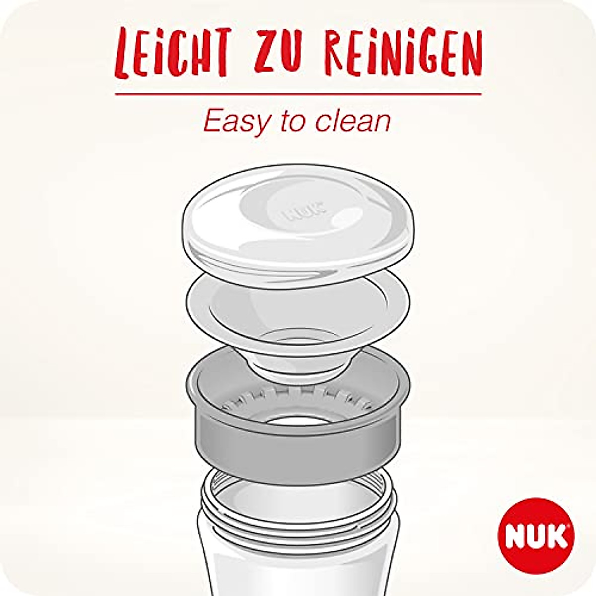 NUK Magic Cup Learning Cup 8+ Months 230 ml Leak-proof 360° Drinking Rim BPA-Free Blue