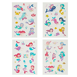 Cleverplay 24 Sheets Mermaid Party Favors, Ocean Birthday Party Decorations