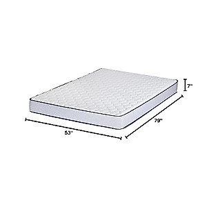 Greaton, 5/7/8/10 Inch Medium Firm High Density Foam Mattress, Comfortable Mattress for Cooler Sleep Supportive & Pressure Relief, Full XL, White