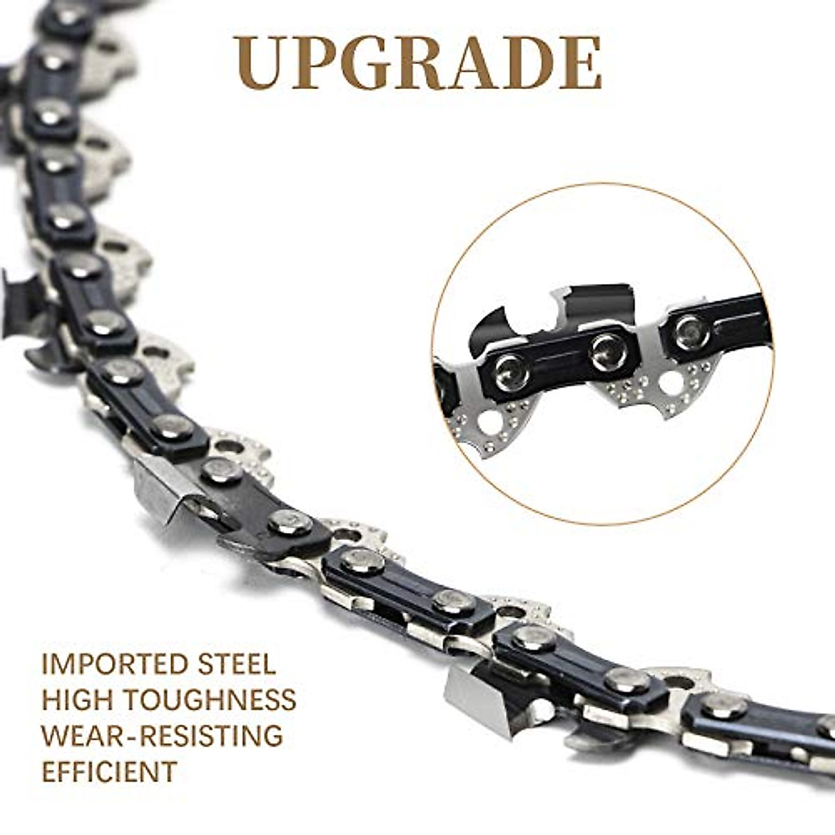 SENSILIN S57 16 Inch Chainsaw Chain, 3/8" LP Pitch .050" Gauge 57 Drive Links for Oregon, Echo 91PX57CQ / 91VG57CQ, Shindaiwa, Worx, Remington and More