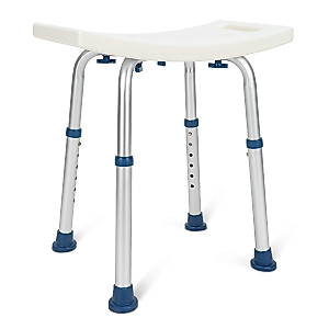 Zler Shower Chair, Adjustable Shower Seat 300lb, Medical Tool Free Shower Chair for Bathtub, Heavy Duty Shower Stool, Bath Seat Bench for Elderly, Senior, Handicap, Disabled