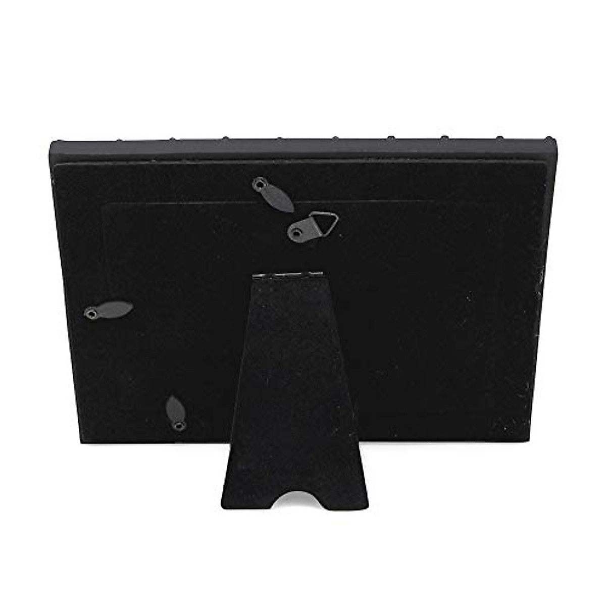 Isaac Jacobs 4” x 6” Resin Sentiments Dog Best Buddy Picture Frame, Horizontal Keepsake Photo Frame with Easel and Hanging Tabs for Tabletop, Desktop & Wall Display, (Black)