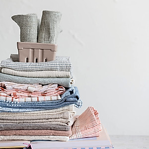 Creative Co-Op Cotton Grid Pattern, Set of 3, Multicolor Tea Towel, Multi