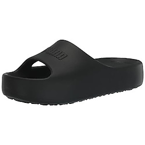 PUMA Women's SHIBUSA Slide Sandal, Puma Black-Puma Black, 7