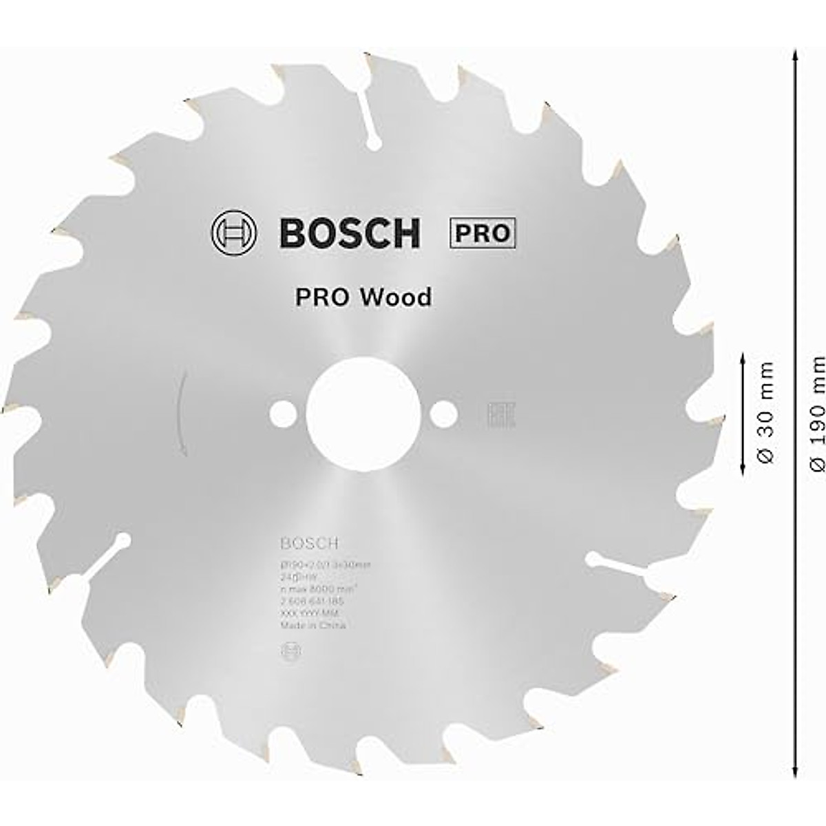 Bosch 2608641185 Circular Saw Blade "Top Precision" Opwoh 7.48inx30mm 24T