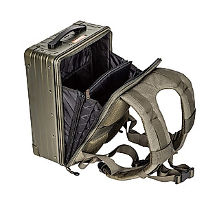 Aleon 16" Hybrid Aluminum Backpack for Men & Women | Fits 13" Laptop | Hard Shell Backpack for Business Travel | Tech Backpack, Executive Backpack, Gaming Backpack, Photographer Backpack (Bronze)