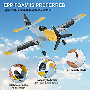 OMNANGO RC Plane 3 Channel BF-109 Airplane,2.4GHz 6-axis Gyro Stabilizer RTF Glider Aircraft Plane or Beginners Adults Kids with Xpilot Stabilization System Fighter