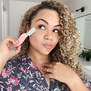 SPA SCIENCES - SIMA Sonic Dermaplaning Tool - Patented Painless 2 in 1 Facial Exfoliation & Peach Fuzz-Hair Removal System w/ 7 Weeks Treatment Included - Anti-Aging – 3 Speeds – Rechargeable