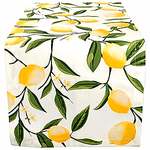 DII Lemon Bliss Tabletop Collection, Table Runner, 14x108