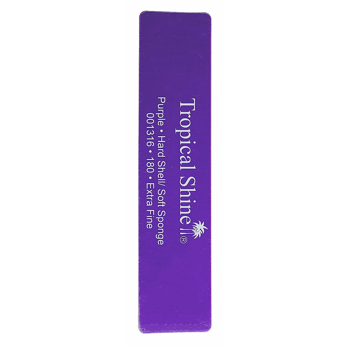 Tropical Shine Hard Shell Soft Sponge Purple Nail File180 Grit Extra Fine