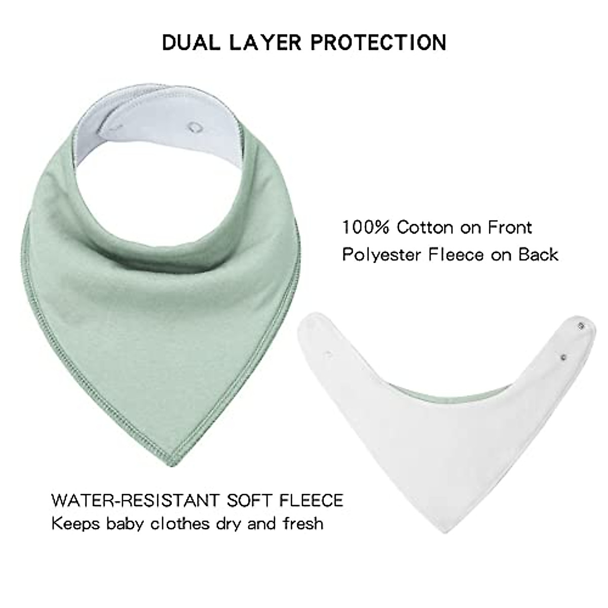 Konssy Baby Girl Bibs 12 Pack Baby Bandana Drool Bibs Cotton for Unisex Boys Girls Newborn, 12 Solid Colors Set for Teething and Drooling