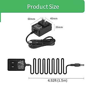 Security-01 AC to DC 15V 1A Power Supply Adapter 5.5mm x 2.1mm Plug,for Litter Robot 3,Cat Open air self Cleaning Box,Receiver,Amplifier,Router,UL Listed